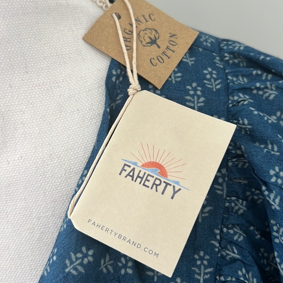 Faherty | Dresses | Faherty Brand Lyla Dress In Indigo Floral | Poshmark